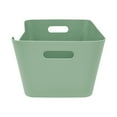 Mainstays Large Multi-Purpose Durable Storage Bin with Handles, Green ...