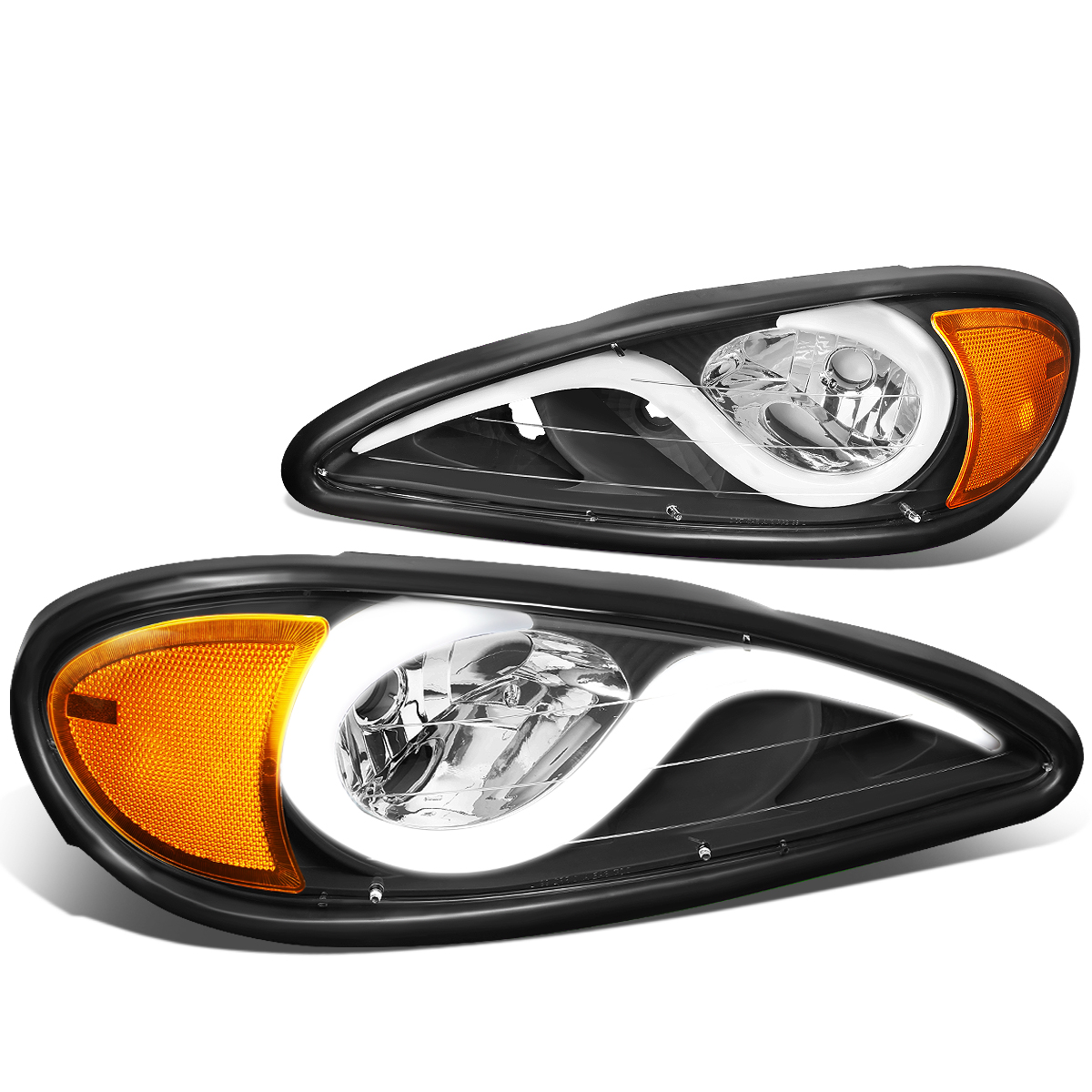 Spyder Pontiac Grand AM 99-05 Projector Headlights - LED Halo - LED ...