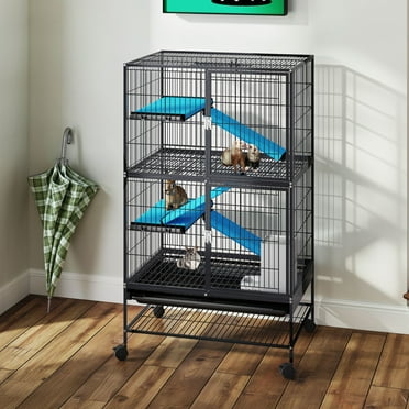 Yaheetech 4-Level Rolling Small Animal Cage With Platform and Ramp ...