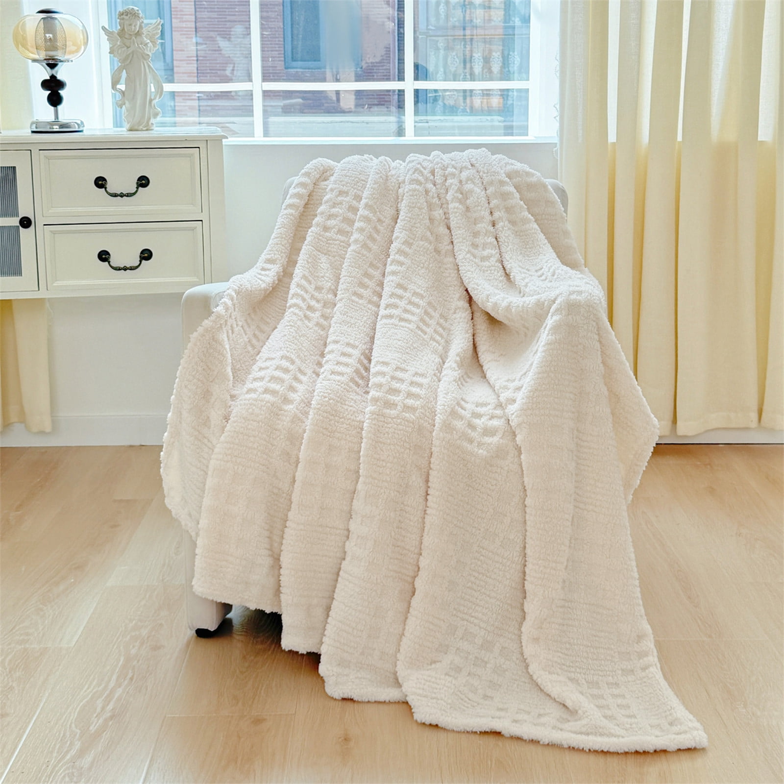 Click here for Czzoypi Waffle Jacquard Blanket  70x100cm Soft Pol... prices