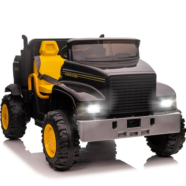 Hikiddo 24V Kids Ride on Dump Truck, 2 Seater Ride on Car Tractor with ...