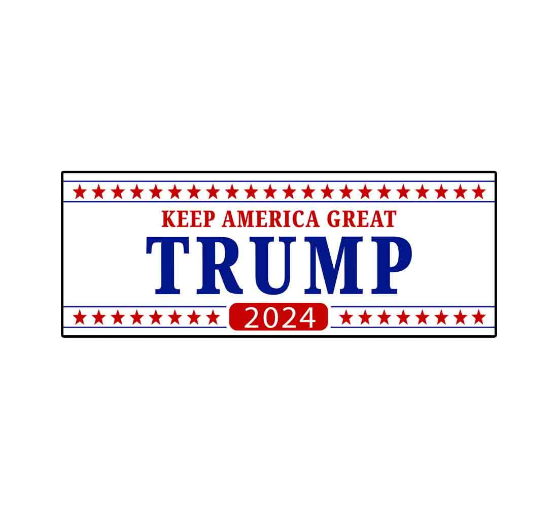 Trump KAG 2024 Bumper Sticker Decal (3.37" x 9") | Peel & Stick ...