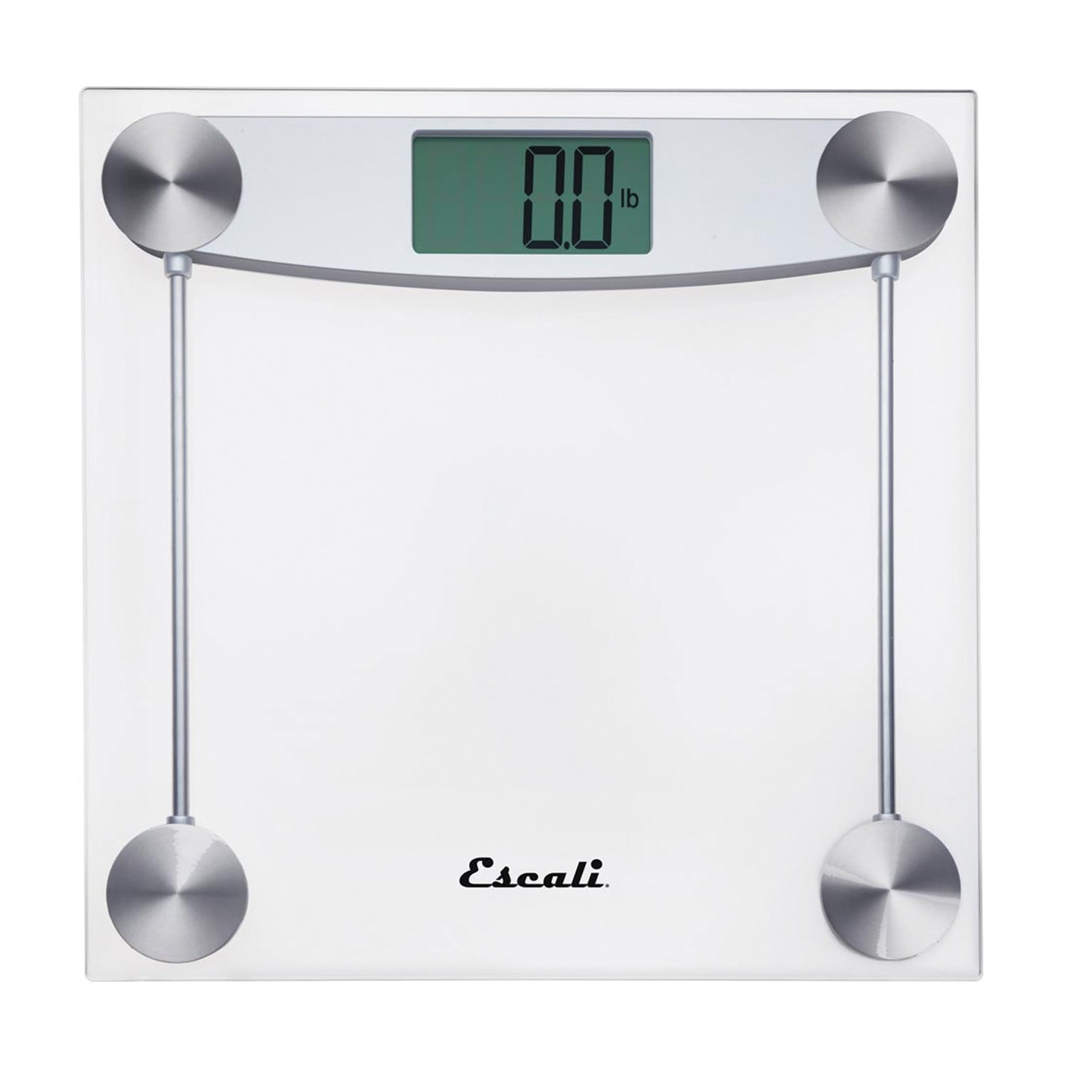 Escali E184 Extra Large Clear Glass Bathroom Body Scale Traditional