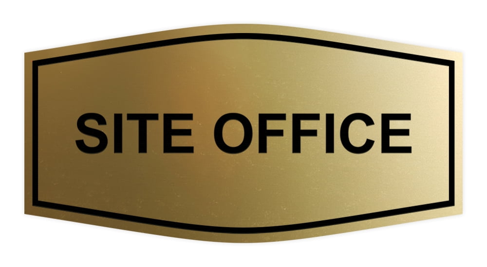 Signs ByLITA Fancy Site Office Sign (Brushed Gold) - Large - Walmart.com