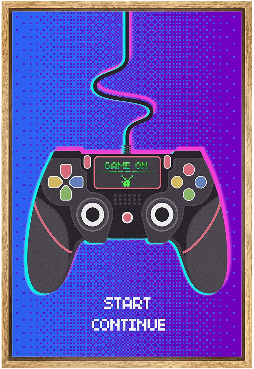 IDEA4WALL Framed Canvas Art Wall Decor Classic Video Game Handheld ...