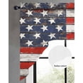 American Flag Swag Curtains for Kitchen Red Blue Star Stripes Rustic ...