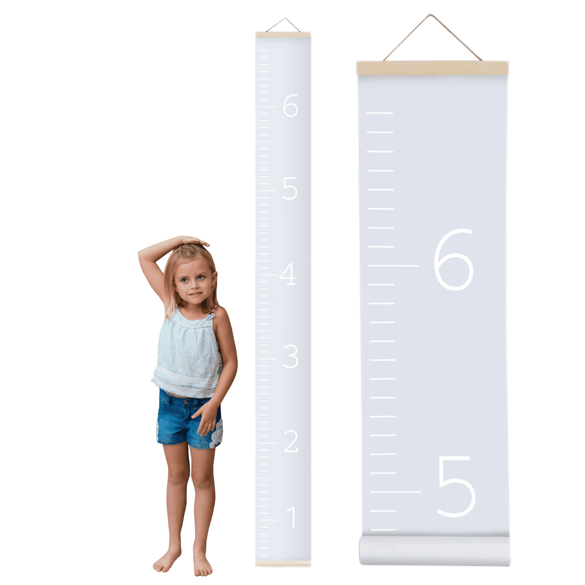 Morxy Canvas Growth Chart for Kids - Unisex Kids Room Wall Decor ...
