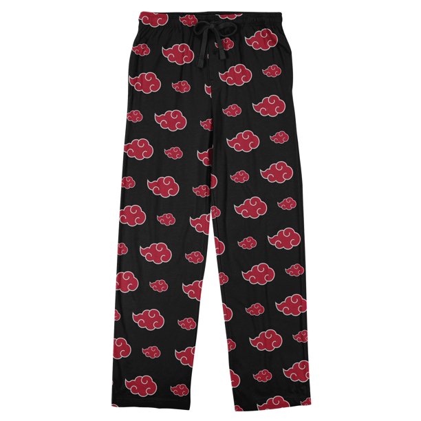 Naruto Shippuden Akatsuki Cloud Symbol AOP Men’s Black Sleep Pajama ...