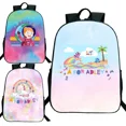A for Adley Unicorn Backpack Rainbow Ice Cream s Anime Bookbag Travel ...