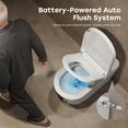 HOROW Non-Electric ADA Bidet Toilet White Ceramics Elongated with Dual ...