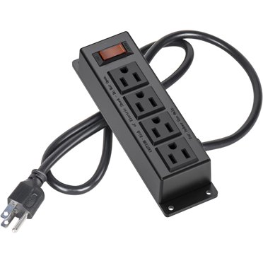 6-Outlet Power Strip, Black - Walmart.com