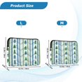 Blue Green Christmas Trees Stripes Quilted Laptop Protective Cases ...