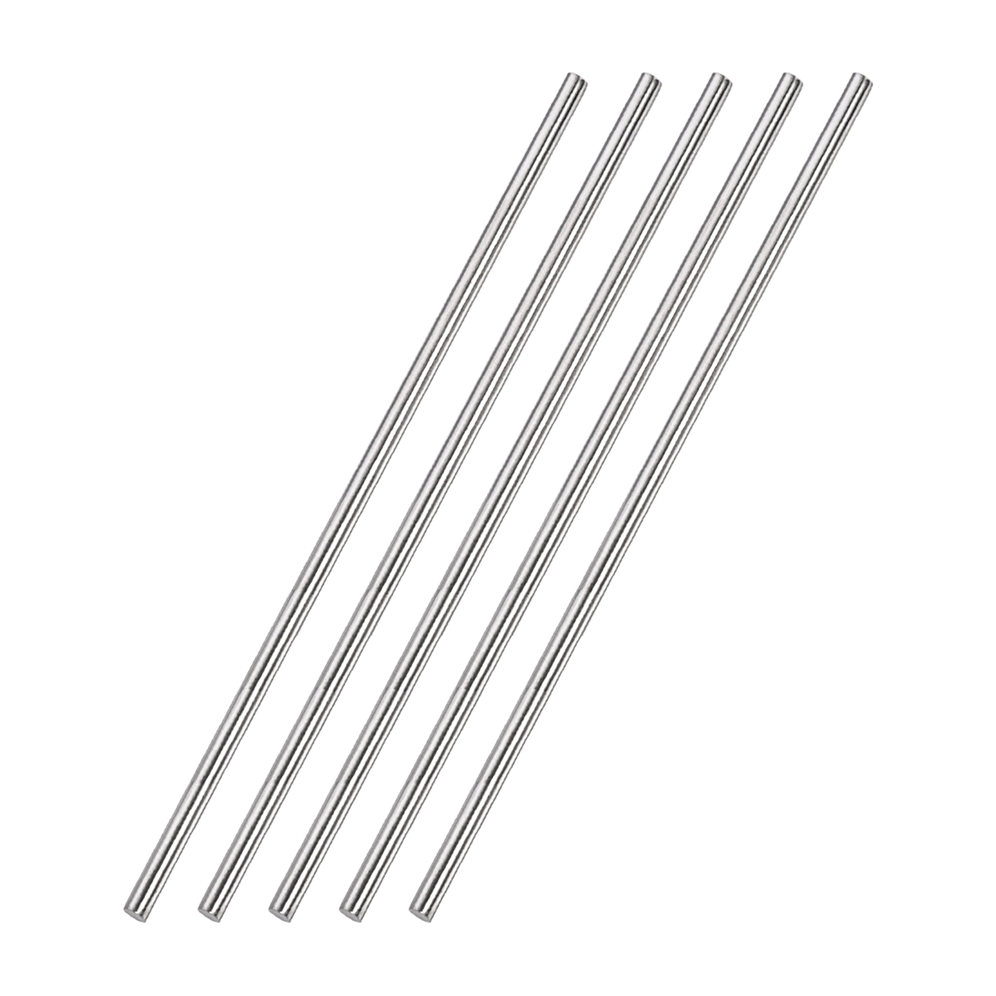 4mm x 250mm 304 Stainless Steel Solid Round Rod for DIY Craft - 5Pcs ...