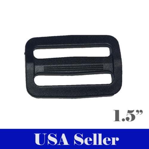MTP ® Triglides Webbing Slides 1.5" (3.8cm)) Tri Glides Black Plastic ...