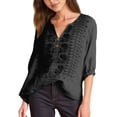 Graphic Tees for Women Elegant Shirt with Embroidered Sleeves and ...