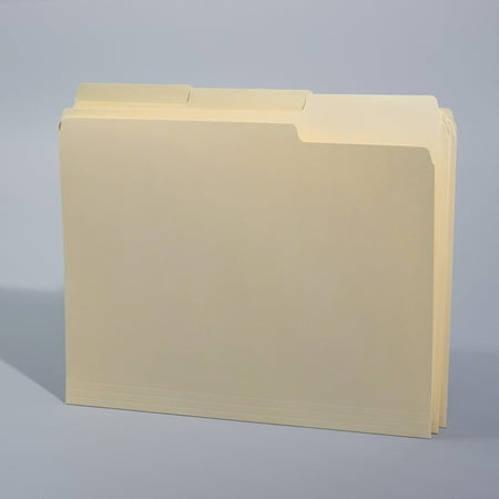 Basics 1/3-Cut Tab, Assorted Positions File Folders, Letter Size ...