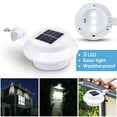 Yescom Outdoor 3 LED Solar Power Gutter Light IP44 Cool White Yard ...