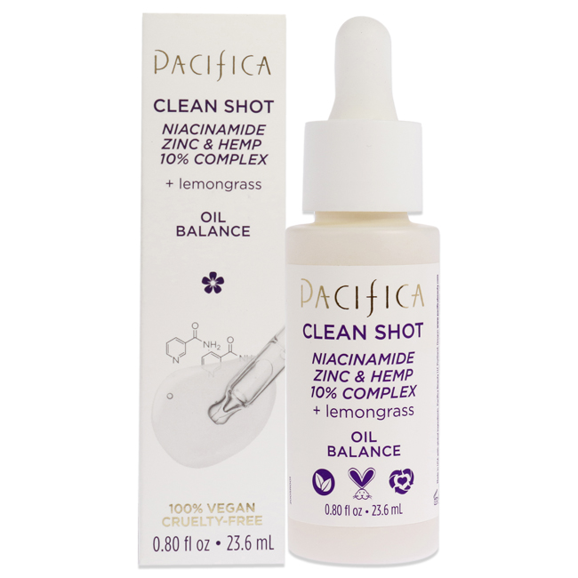 Pacifica Clean Shot Niacinamide Zinc and Hemp 10 Percent Complex 0.8 oz ...