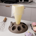 A-Piping Bag Stand, Piping Holder with 8 Slots Nozzles, Plastic Pastry ...