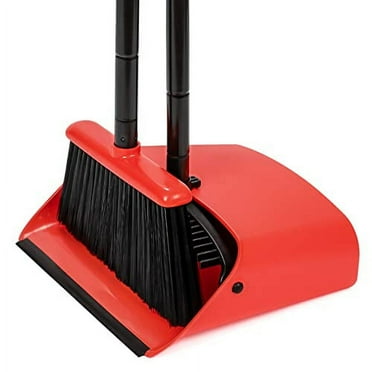TreeLen Broom and Dustpan Set, Broom with Dust Pan with Long Handle ...