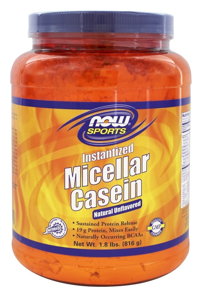 NOW Foods - NOW Sports Micellar Casein Protein Powder Unflavored - 1.8 ...