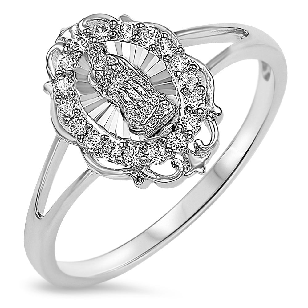 Sterling Silver 925 Women's Virgin Mary Lady Guadalupe Ring - Walmart.com