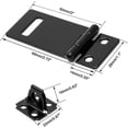 4 Pcs 2 Inch Black Padlock Hasp, Painted Iron Security Door Latch Clasp ...