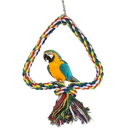 Bird Rope Swing Toy Climbing Rope Thickening Bars for Bird Cage Garden ...
