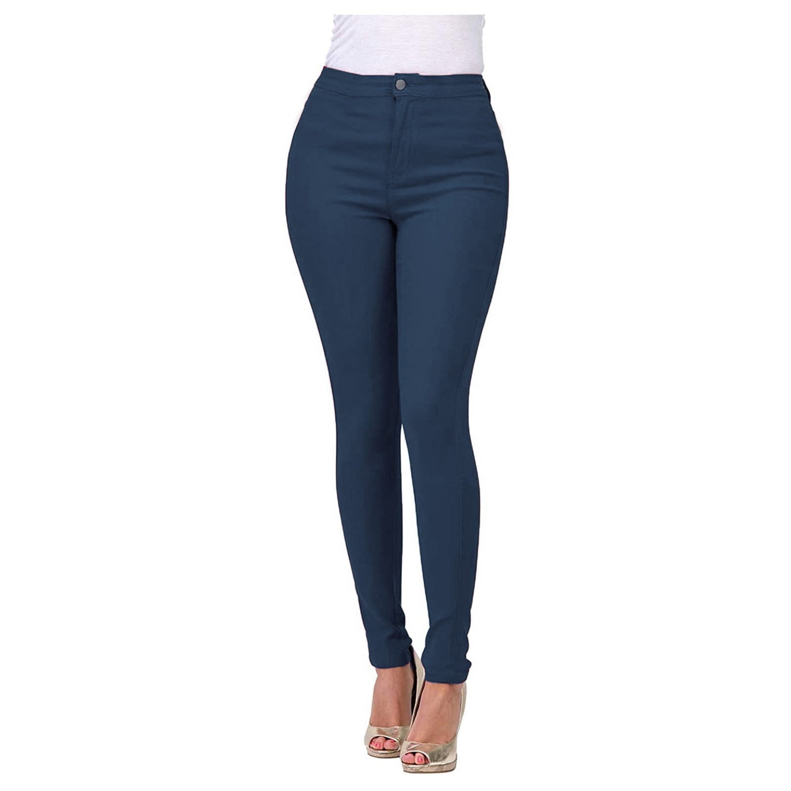 Click here for Amzcrzy Jeans For Women Casual Solid Color Skinny... prices