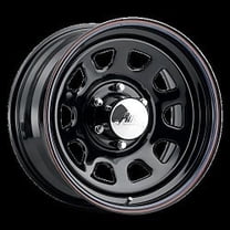 1 Allied - Pacer 15x8 5X5.50 -19 342B Black Daytona Black w/Red & Blue ...