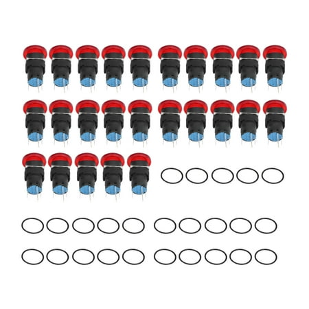 Mushroom Head Switch,25Pcs/Set Mushroom Head Button Mushroom Head Push ...