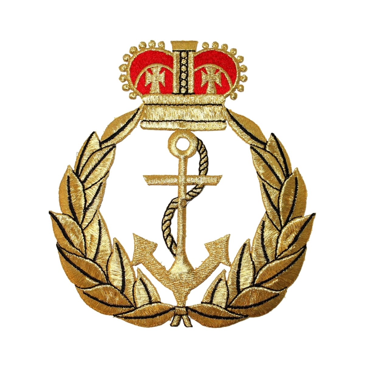 ID 5077 Royal Navy Crest Large Patch Chief Petty Embroidered Iron On ...