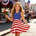 CAIXIA 4th of July Dresses for Kids Girls Cute American Flag Stars A ...