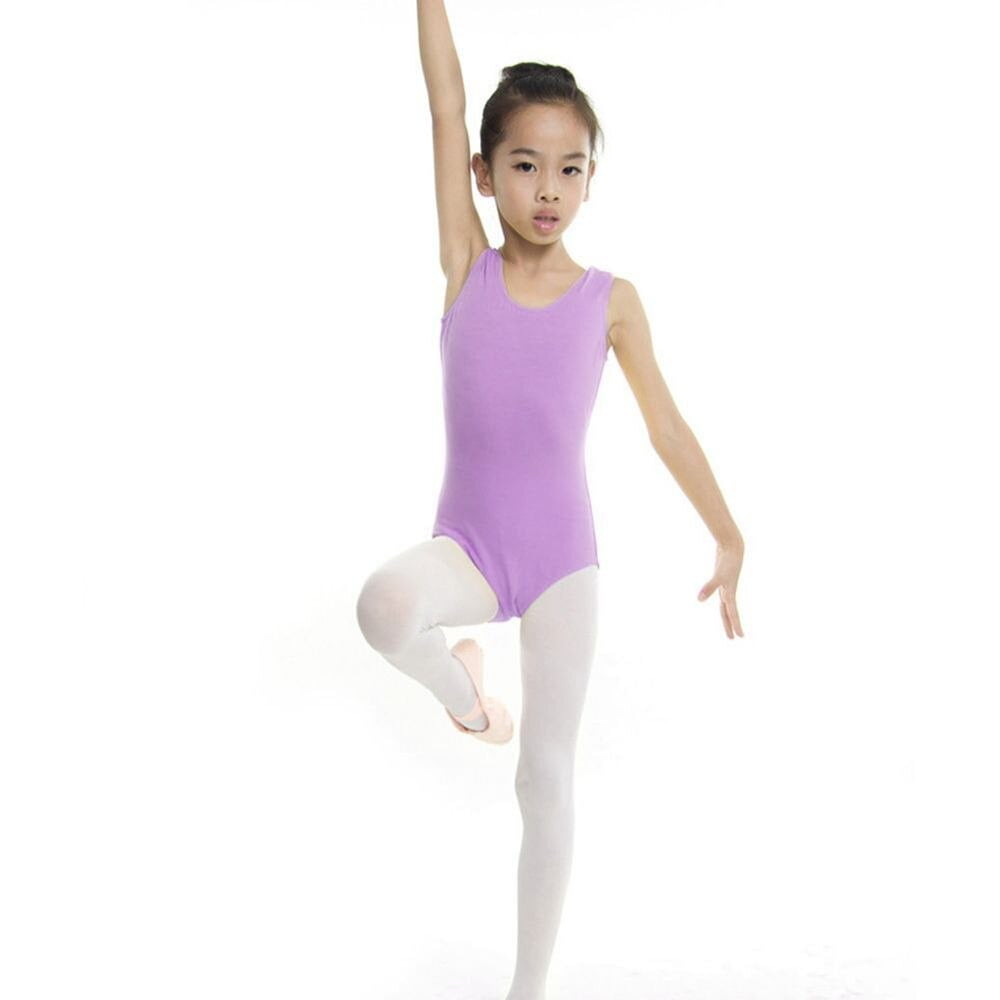 Kids Dance Gymnastics Leotard Skirt Tutu Dress Stretch Bodysuit Girls ...