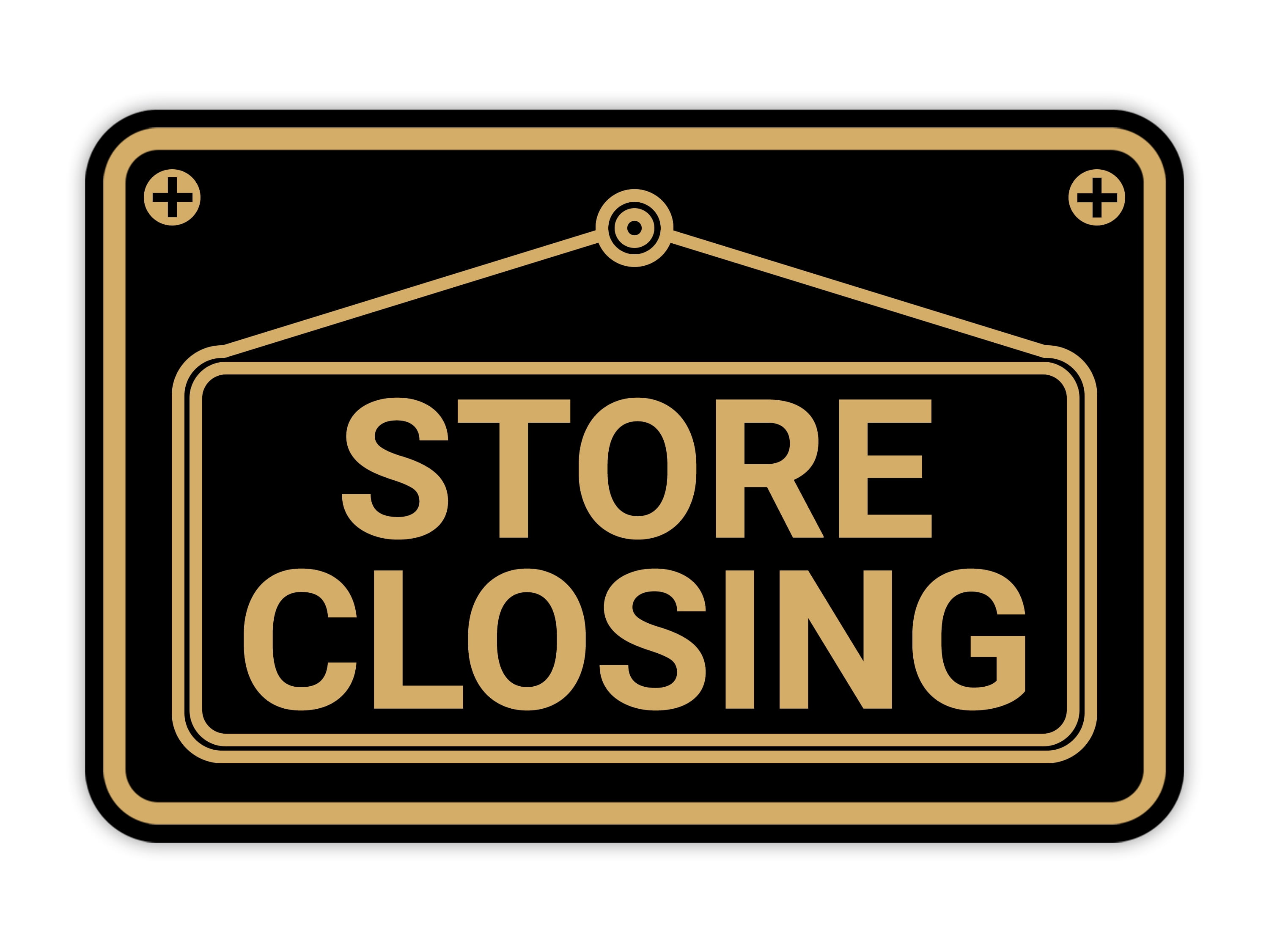 Signs ByLITA Classic Framed Store Closing Sign (Black /Gold) - Small ...