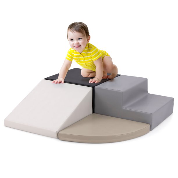 Gymax Climb and Crawl Foam Block Play Set for Children Development ...