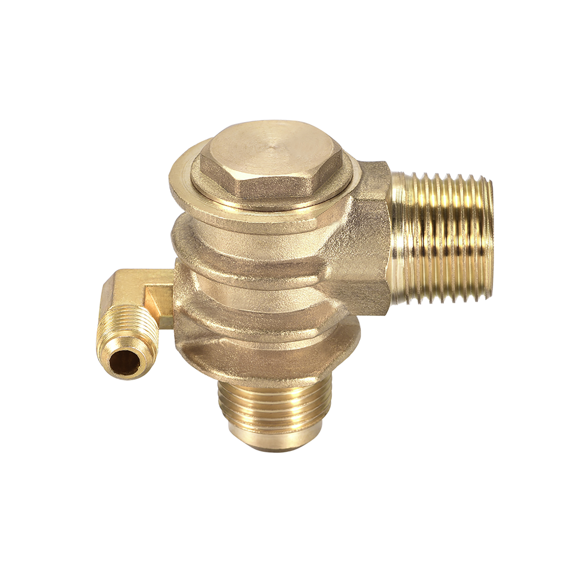 Air Compressor Check Valve 90 Degree Male Threaded Removable Brass G1/2 ...
