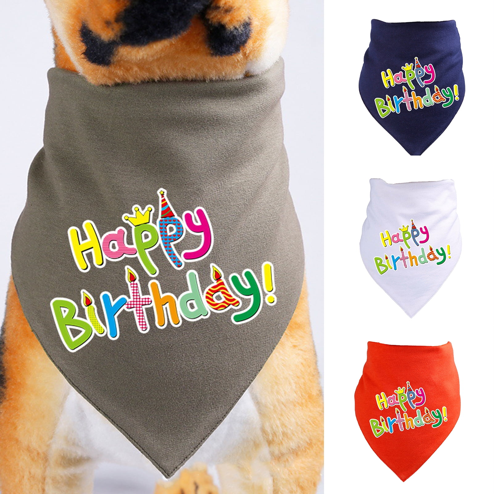 Travelwnat Dog Birthday Bandana, Dog Birthday Girl Bandana Triangle ...