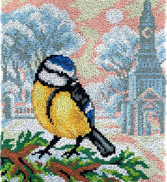 Winter Bird Church | Rug Making Latch Hooking Kit - Walmart.com