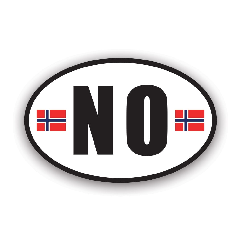Norway Oval Sticker Decal - Self Adhesive Vinyl - Weatherproof - Made ...