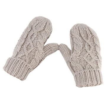 Whiteleopard Women's Winter Gloves Warm Lining Mittens- Cozy Wool Knit ...