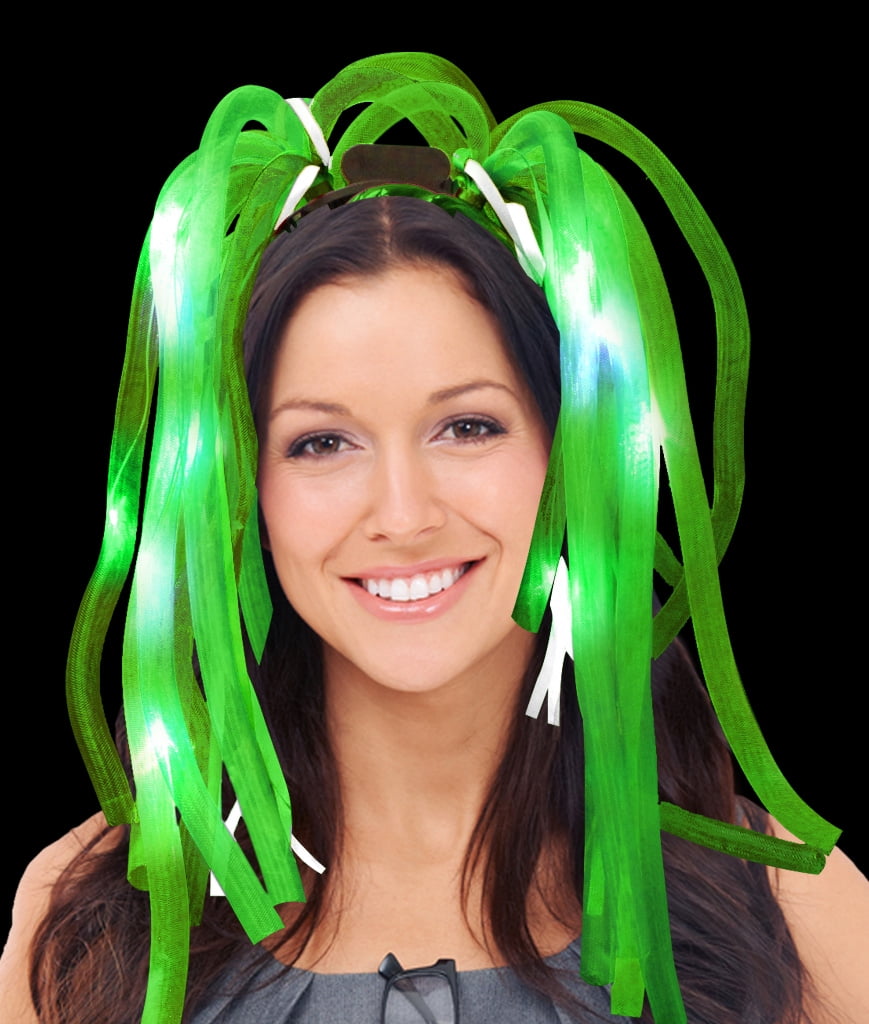 Fun Central R369 LED Light Up Party Dreads Green - Walmart.com