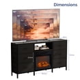 Industrial Fireplace TV Stand for 18 Inch Insert with 6 Fabric Drawers ...