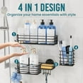 Shower Caddy Suction Cup, 3 Pack Shelves for Inside with Hooks & Soap ...