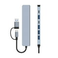 USB + Type C 2 Interface 7 in 1 USBC Hub Adapter Dock usb3.0+USB 2.0*2 ...