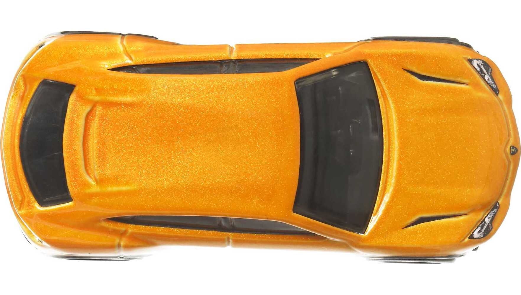 Car Overhead View Of Orange