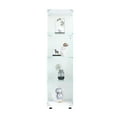 4-Shelf White Cabinet+High Load Capacity"-"Living Room Decor/Book ...