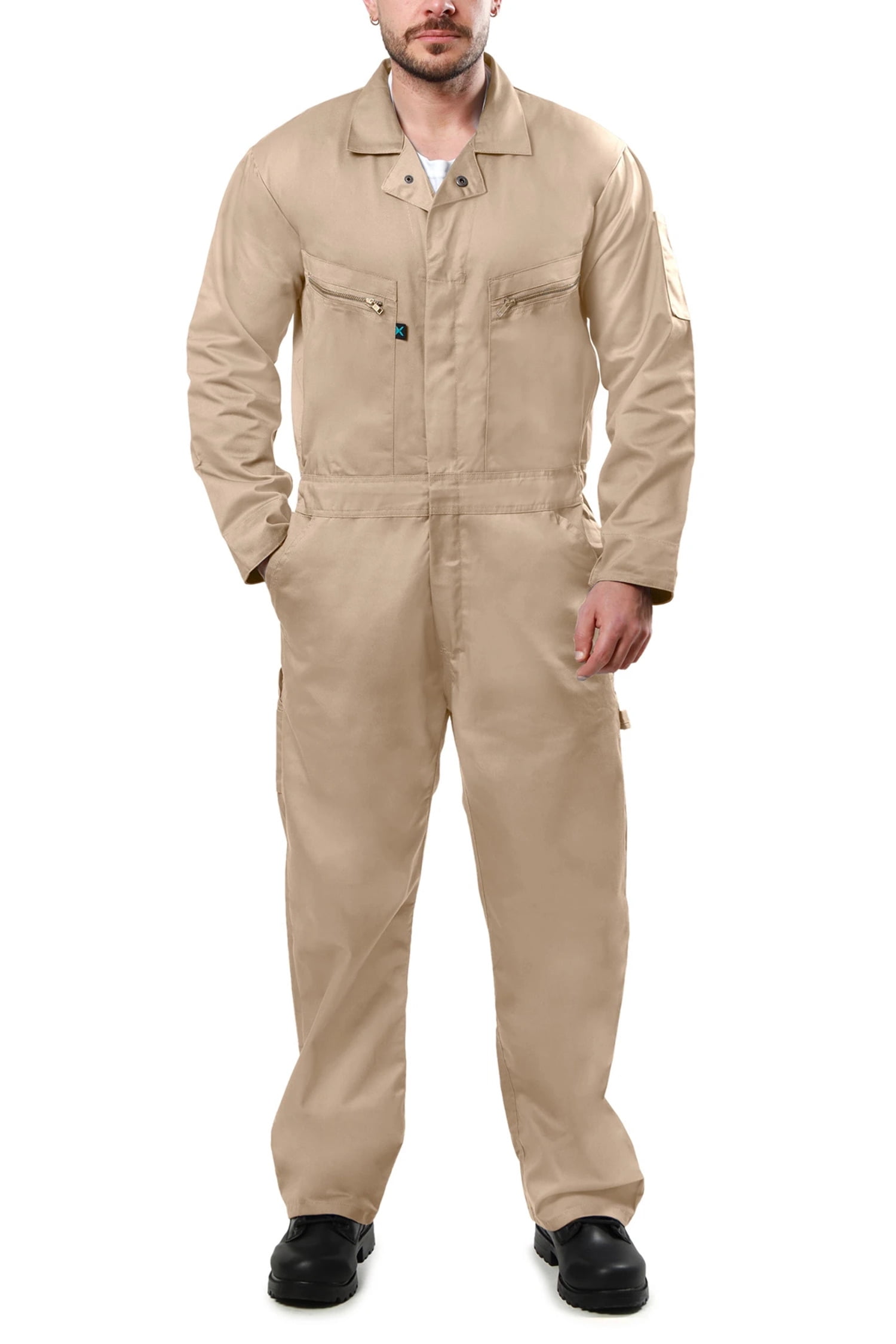 Kolossus Pro-Utility Cotton Blend Long Sleeve Coverall with Zip-Front ...