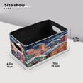 2 Pcs Foldable Felt Storage Bins Decorative Fabric Organizer Baskets ...