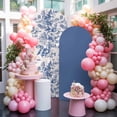 6FT Arch Backdrop Covers, Blue Garden Retro Wedding Arch Cover Stretchy ...